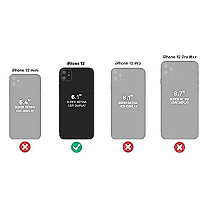 LifeProof iPhone 12 (ONLY, Not compatible with iPhone 12 Pro) FRĒ Series Case - BLACK, waterproof IP68, built-in screen protector, port cover protection, snaps to MagSafe