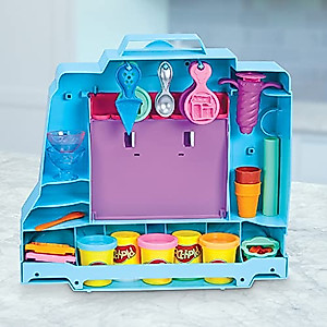 Play-Doh Kitchen Creations Ice Cream Truck Toy Playset for Kids, 20 Play Kitchen Accessories, 5 Colors, Preschool Toys for 3 Year Old Girls and Boys and Up