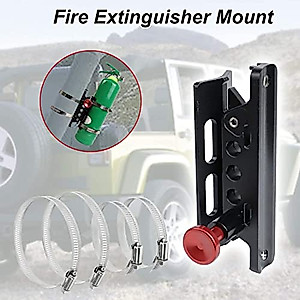 SuLokiy Universal Quick Release Roll Bar Fire Extinguisher Mount bracket 6061-T6 Billet Aluminum Compatible with for Jeep Wrangler UTV Polaris RZR Ranger Can-Am Maverick ATV