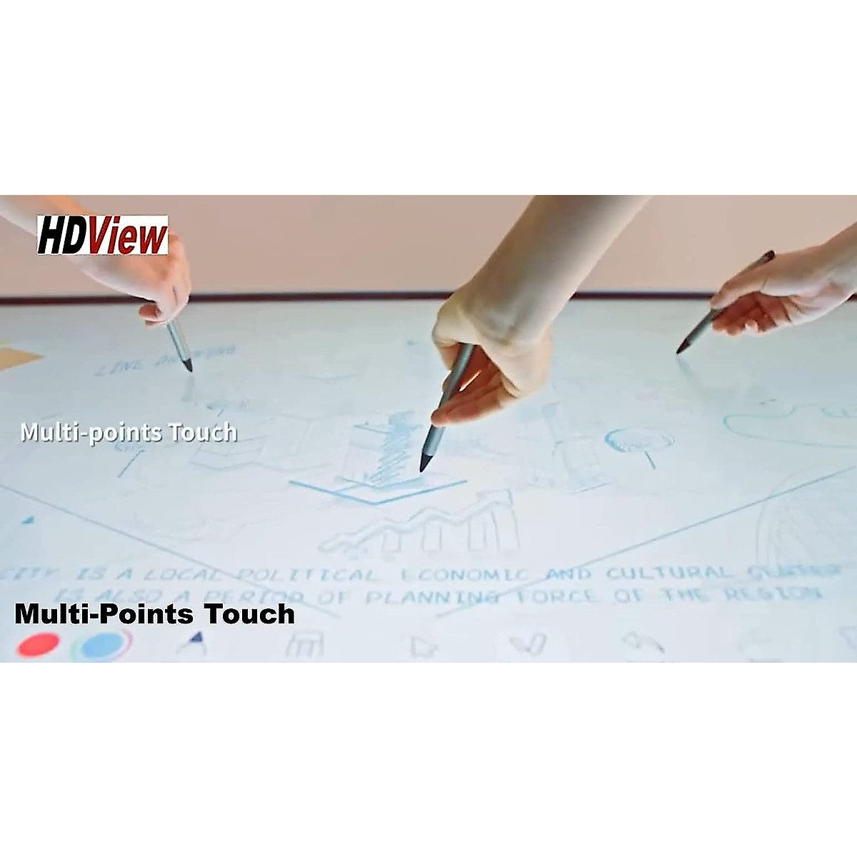 86" Smart Board, 4K Interactive Whiteboard, All-in-One Commercial Grade, 4K Webcam, Electronic Digital Touch Screen, Screen Share Mirroring, for Classroom and Conference (Stand is not Included)