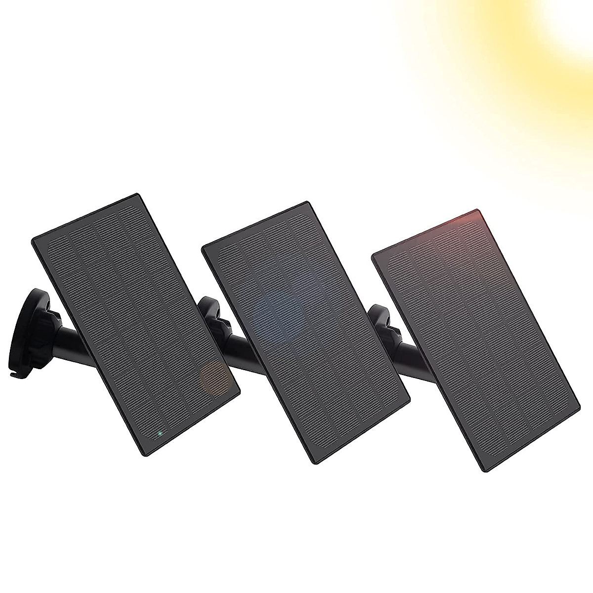 Solar Panel for Security Camera,USB Solar Panel Compatible with Rechargeable Battery Camera,5V 3.5W Waterproof Solar Panel with 10ft Charging Cable,Adjustable Security Mount(3 Pack)