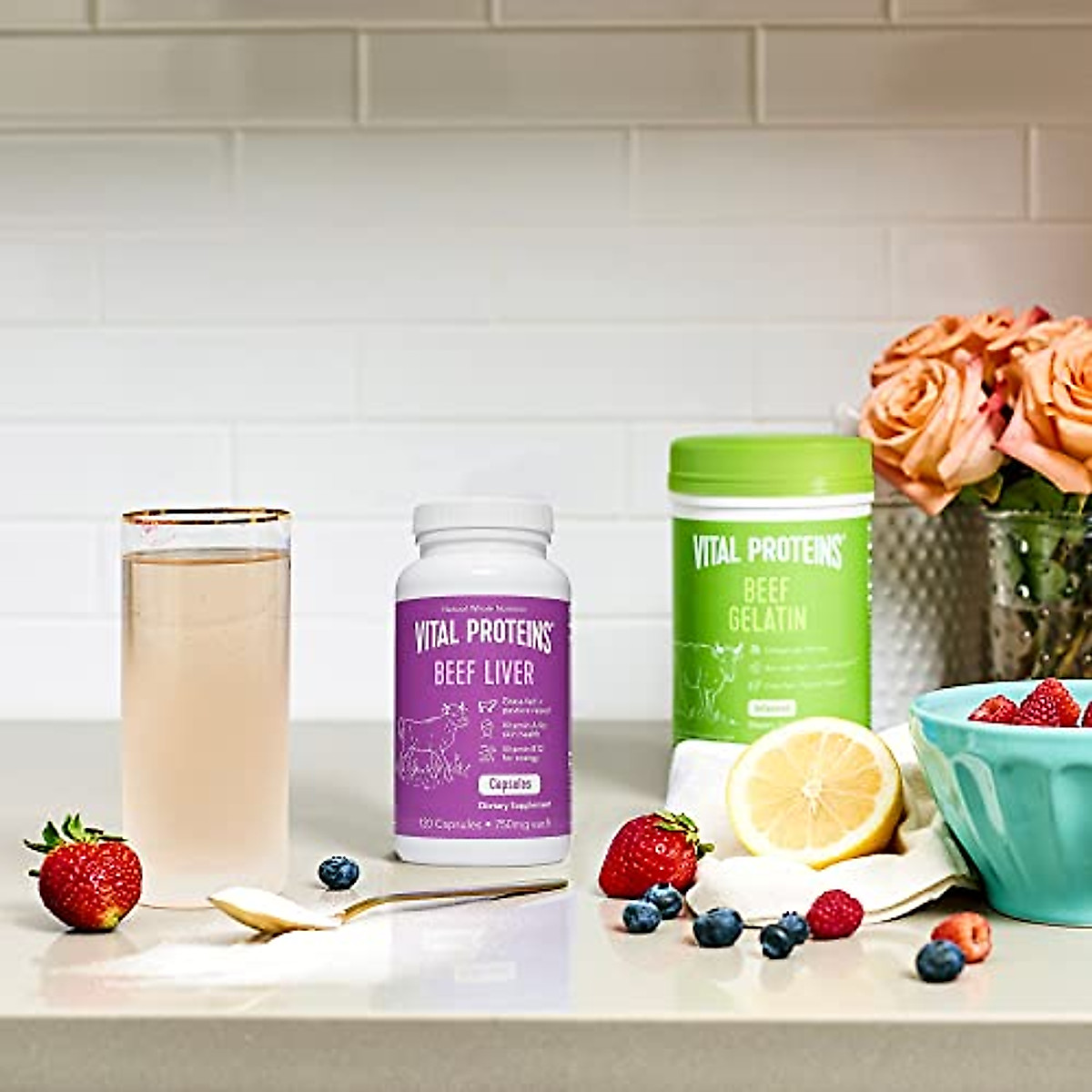 Vital Proteins Grass-Fed Desiccated Beef Liver Pills - (120 Capsules, 750mg Each)