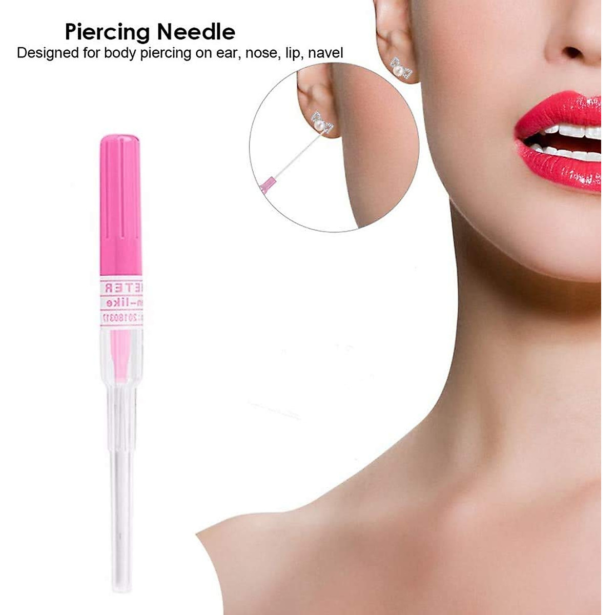 SUMPIGGER Catheter Piercing Needles 10Pcs 24 Gauge Ear Nose Piercing Needles IV Catheter Needles for Piercing Cleaned Body Tattoo Tools Piercing Kit Piercing Supplies