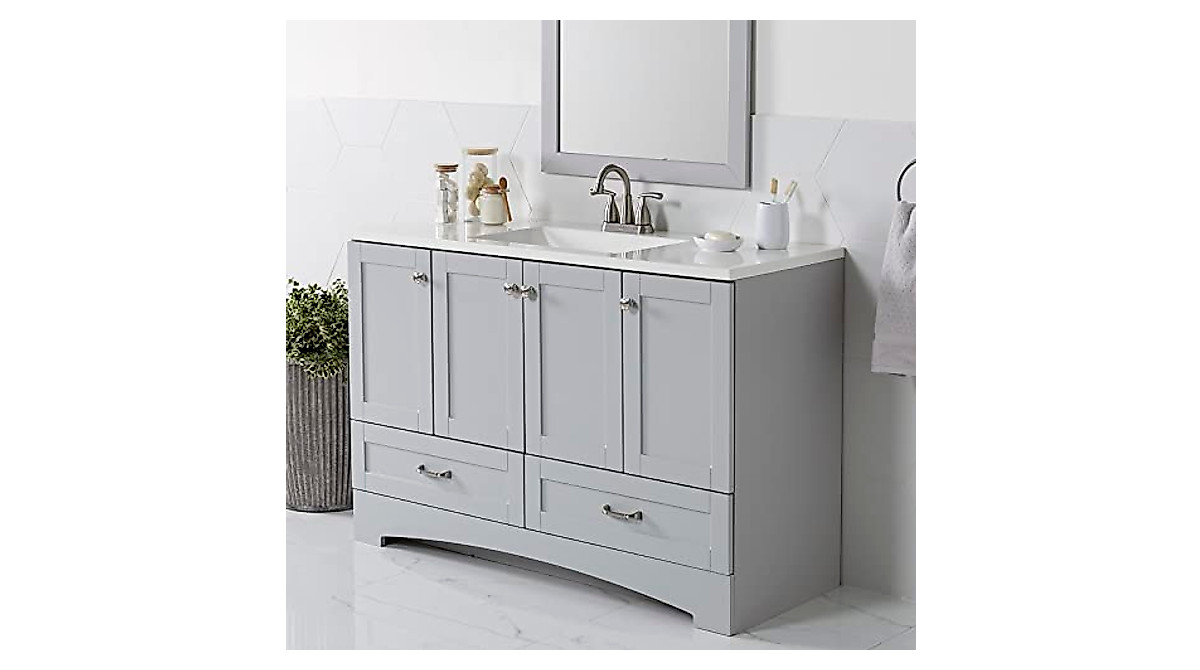 Spring Mill Cabinets Emlyn Bathroom Vanity with Sink, Pearl Gray — 🛍️ ...