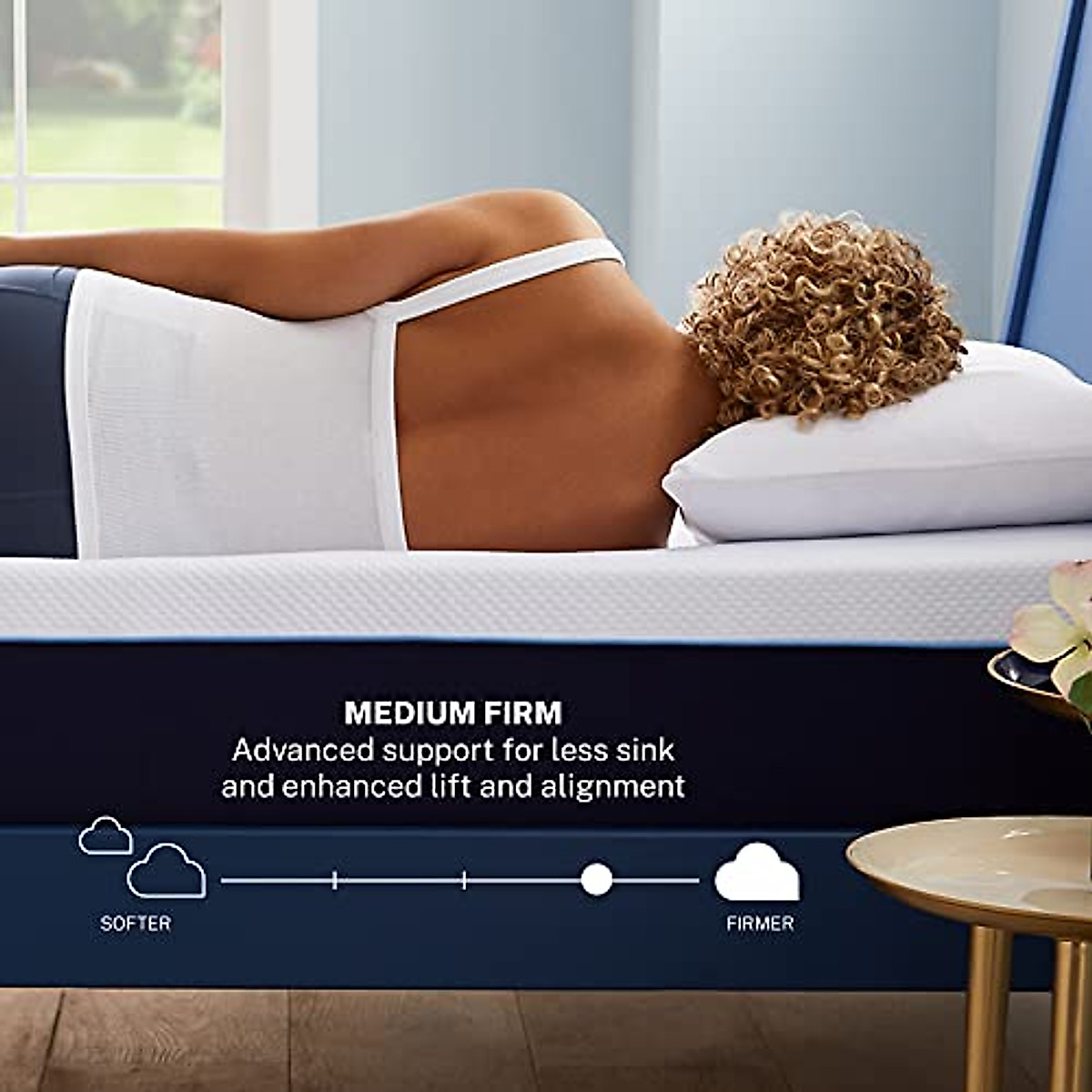 Sleep Innovations Marley 12 Inch Cooling Gel Memory Foam Mattress with Airflow Channel Foam for Breathability, Queen Size, Bed in a Box, Medium Firm Support