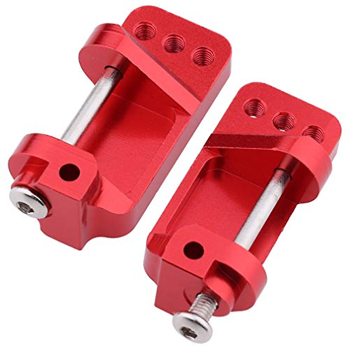 Hobbypark Aluminum Alloy Caster Blocks for RC 1/10 Traxxas 2WD Slash, Stampede, Rustler, Nitro Slash, Replacement of Part 3632 (Red)
