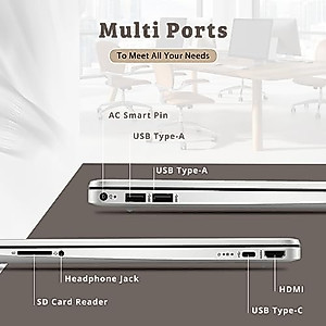 HP 15.6" FHD Business Laptop, AMD Ryzen 5-5625U Processor, AMD Radeon Graphics, 8GB RAM, 256GB PCIe SSD, HD Webcam, Bluetooth, Wi-fi, HDMI, Win 11, Silver, 32GB Hotface USB Card