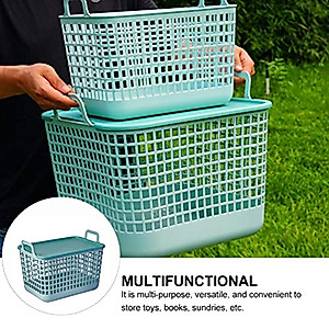 Cabilock Plastic Baskets Basket Plastic Storage Basket Multipurpose Rectangular Food Storage Organizer Bin Basket for Kitchen Cabinets Freezer Bedroom Bathroom Rectangular Storage Basket Baby Basket
