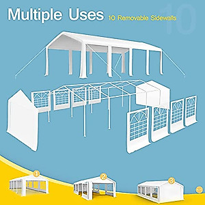 Quictent 13'x26' Heavy Duty Outdoor Gazebo Wedding Party Tent Canopy Shelter with Carry Bags