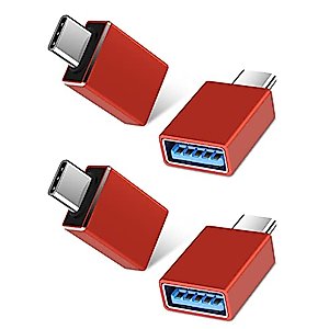 4Pack USB-C to USB Adapter, AILKIN C to USB Adaptor, USBC to USB 3.0 Female converter for MacBook Pro, iPad Pro, Google Pixel Samsung Notebook 9, Laptop, Type C OTG Connector Thunderbolt Power Adapter