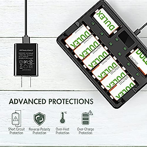 Arlo Batteries Rechargeable 123A and Charger 20 Pack [ ICR17335 NiMH Battery Replace 3V CR123A Batteries ] for Arlo Cameras, Alarm System, LED Flashlight