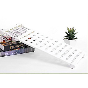 Haotfire Adjustable Scalable layered separator wardrobe kitchen bathroom storage rack clothing racks toy storage rack (XL, White)