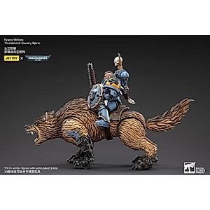 BLOOMAGE JOYTOY (BEIJING) TECH Warhammer 40K: Space Wolves Thunderwolf Cavalry Biane 1:18 Scale Action Figure, Multicolor