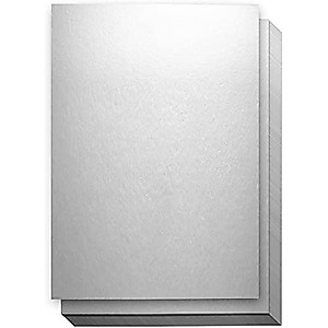 Juvale Reflective Metallic Cardstock Paper Sheets (Silver, 8.5 x 11.75 in, 50 Pack)