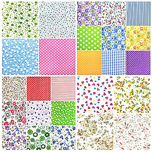 120 Pcs 4'' x 4'' Cotton Craft Fabric Bundle Squares,DIY Sewing Quarters Bundle,Precut Cotton Fabric Bundles for Precut Fabric,Quilting Fabric Bundles,DIY Sewing Quilting Scrapbooking