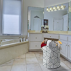 Hampers for Laundry Collapsible Clothes Baskets with Easy Carry Handles and Drawstring Waterproof Storage Organizer Perfect for Kids Boys Girls Toys Room, Bedroom, Nursery, Home, Gift Basket - 38L