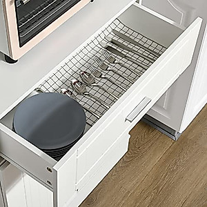 HOMCOM 72" Kitchen Buffet with Hutch, Freestanding Pantry Cabinet with Utility Drawer, 2 Door Cabinets, Adjustable Shelves and Countertop, White Wood Grain