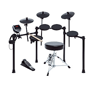 Alesis Seven-Piece Electronic Drum Burst Kit with DM6 Drum Module Includes Drum Throne, Drum Sticks, and FREE Headphones