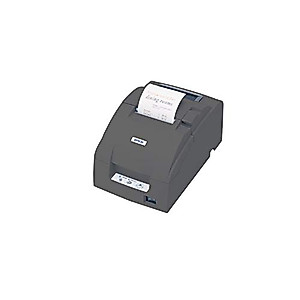 Epson C31C514A8531 TM-U220B Dot Matrix Receipt Printer, 9 Pin, USB with DB9 Serial Interface, Autocutter, with Power Supply, Dark Gray