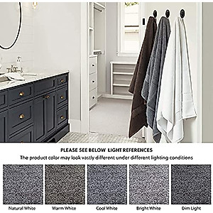 Simpli-Magic Towel Set, 2 Bath Towels, 2 Hand Towels, and 4 Washcloths (8 Piece Set), Ring Spun Cotton Highly Absorbent Towels for Bathroom, Shower Towel (Gray)