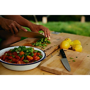 Snow Peak Folding Cutting Board and Knife Set, Chopping Block for Kitchen to Camp