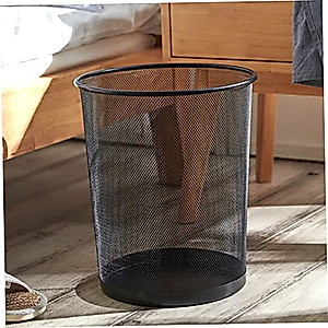 KUYYFDS Metal Waste Bin Mesh Trash Can Waste Paper Basket for Bedrooms Kitchens Bathrooms Office Paper Bins