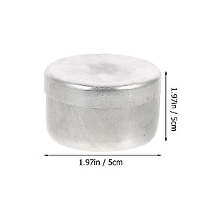 ULTECHNOVO Aluminum Tin Jar - 9pcs Empty Refillable Containers Lid Round Tin Empty Container Bulk Storage Tin Jars for Candle Powder Soil