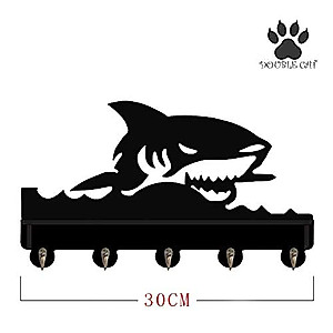 Hook with Shelf Hanger for Clothes Hanger for Coats Hats The Shallows Shark Protective Animals Great Movie Peripheral Product DIY Design Gift for Girlfriend Boyfriend Wild Life