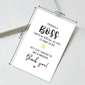 Ogeby Happy Boss’s Day Card Gifts for Him Her, Funny Boss Birthday Cards Gifts for Boss Women Men, I Just Wanted to Say a Massive Thank You