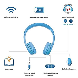 All-new Fire HD 8 Kids Tablet Bundle. Includes Fire HD 8 Kids Tablet | Blue & Made For Amazon PlayTime Volume Limiting Bluetooth Kids Headphones Age (3-7)| Blue