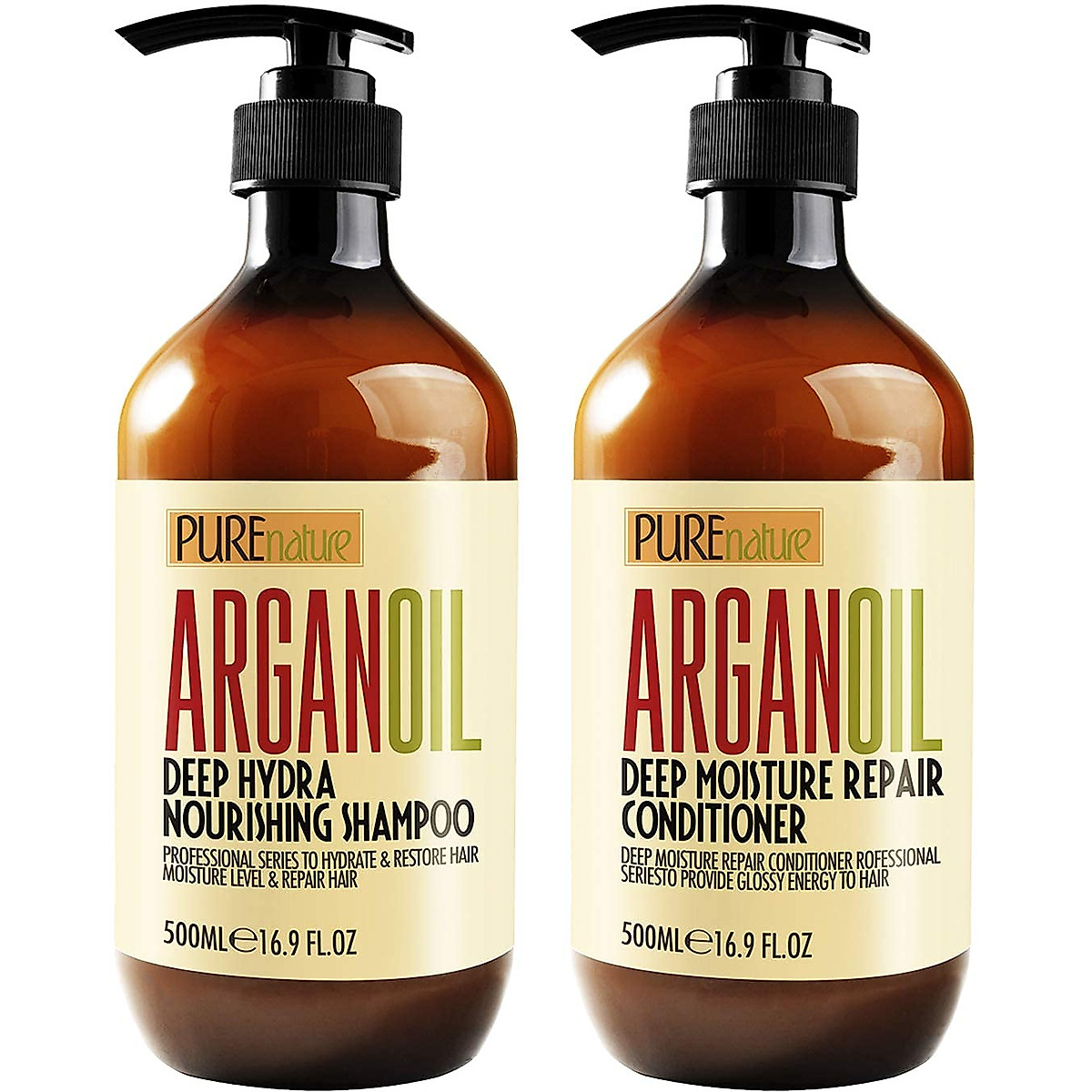 PURE NATURE Moroccan Argan Shampoo and Conditioner