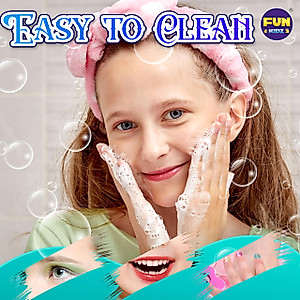 60Pcs Kid Makeup Kit for Girls 6-12, FunKidz Three Layers Folding Make Up Box Toy Set Child Beauty Cosmetic Kits for Little Girls Party Gifts