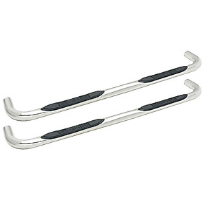 Westin 23-1680 E-Series 3 Nerf Step Bars fits 1999-2014 Silverado Sierra 1500 1999-2004 2500LD 2001-2014 2500 3500 Ext. Cab Polished SS 1 Pair