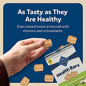 Blue Buffalo Health Bars Crunchy Dog Biscuits, Oven-Baked With Natural Ingredients, Apples & Yogurt, 3.5 lb Box