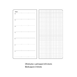 xingtingyu Undated Pocket Weekly Planner Schedule Organizer Agenda Year Month Week Plan A6 Notebook (A6 undated Planner Blue), Small