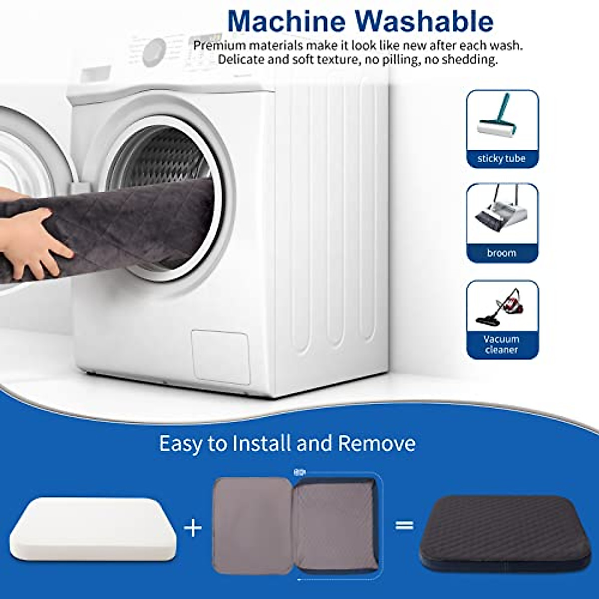 Dog Beds for Large Dogs Orthopedic Foam Jumbo Dog Bed Mattress 47 inch Joint Relief Pet Sleeping Mat, Non Slip Removable Washable Cover