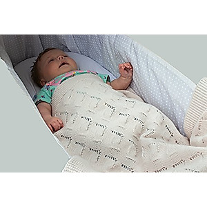 Unisex Luxury 100% Cashmere Baby Blanket - 'White' - Hand Made in Scotland by Love Cashmere - RRP $300