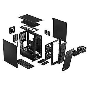 Fractal Design FD-C-MES2C-01 Meshify 2 Compact Black Solid ATX Mid Tower Computer Case (Black)