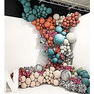 Dusty Blue Balloon Garland Slate Blue Latex Balloons Different Sizes Dark Teal Pastel Balloon Arch Kit for Neutral Baby Shower Wedding Teddy Bear Birthday Party Decoration