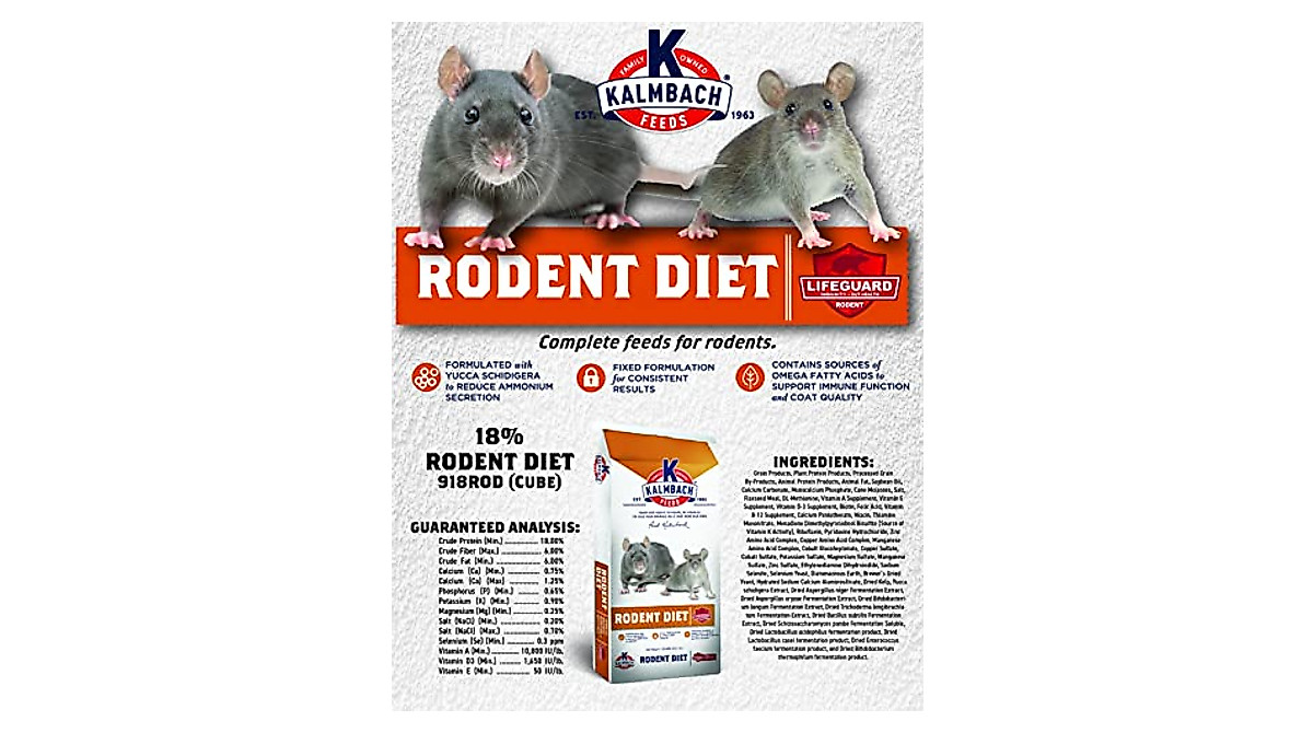 Kalmbach Feeds 18% Rodent Diet | Complete Nutrition