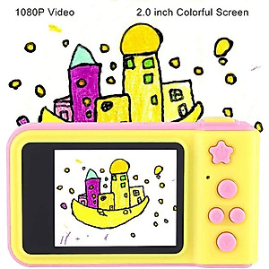 Digital Cameras for Photography Kids Camera 2.0 Inch Mini Rechargeable Child Digital Camera Toys for Children with 400MA Battery, for 2-8 Year Old Boys Girls