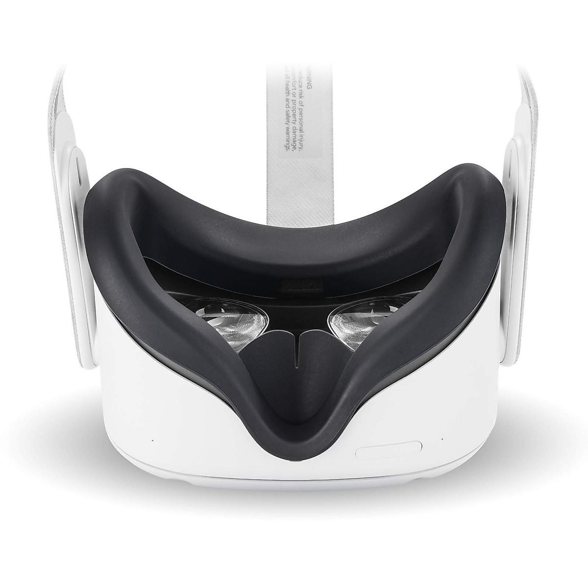 Compatible with Oculus Quest 2 Accessories, Silicone Face Cover, VR Shell Cover,Touch Controller Grip Cover,Protective Lens Cover,Disposable Eye Cover(Black)