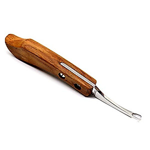 Zikimed Farrier Hoof Abscess Small Loop Knife with Wooden Handle 8" Long