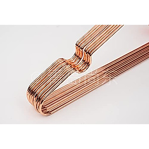 60-Pack Koobay 16.5” Rose Gold Metal Clothes Hangers with Non-Slip Shoulders for Shirt, Coat and Slacks Storage and Display - Shiny and Stylish
