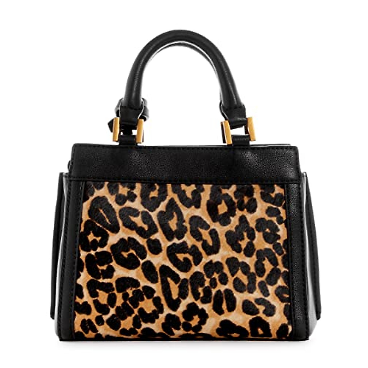 GUESS Womens Katey Satchel Crossbody Mini, Leopard, One Size US