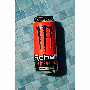 Monster Rehab Watermelon + Energy, Energy Drink, 15.5 Ounce (Pack of 15)