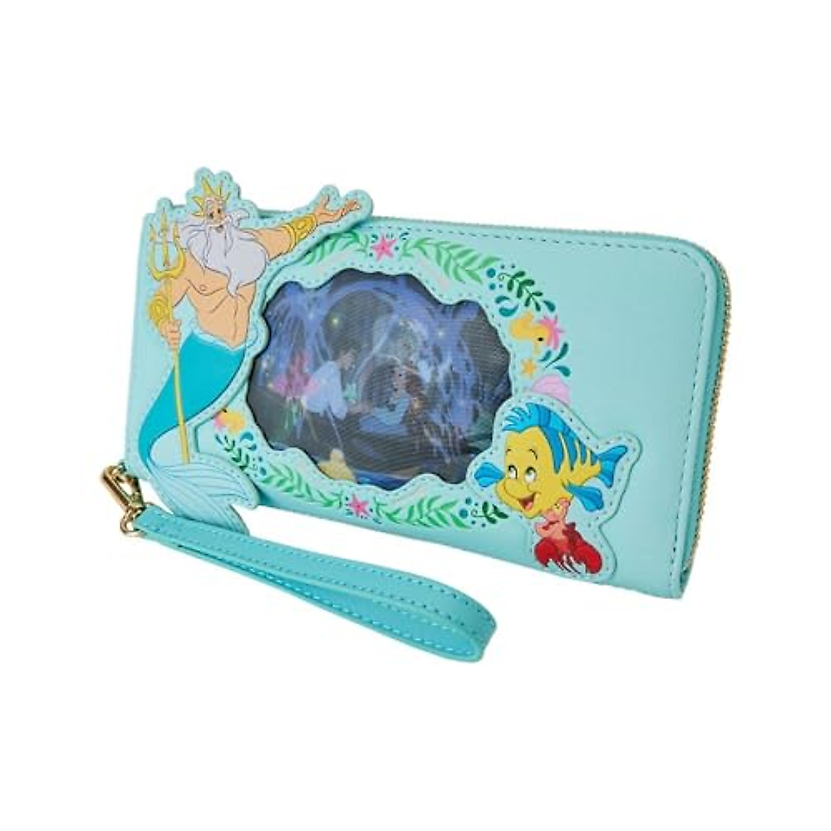 Loungefly Disney The Little Mermaid Ariel Princess Lenticular Zip Around Wallet