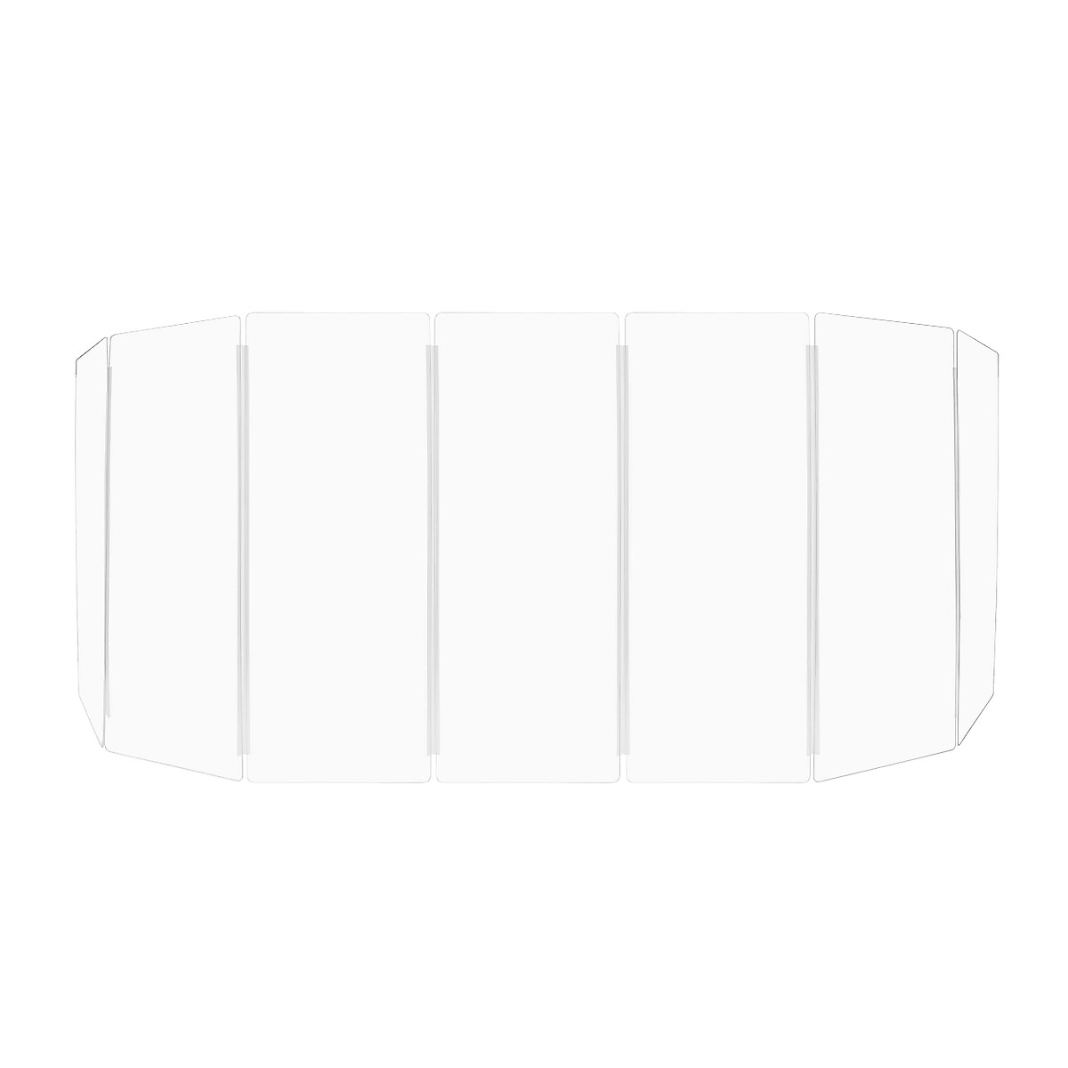 PENNZONI Drum Shield 5ft w/Living Hinges, Comes w/ 7 Drum Panels & Living Hinges, Premium Clear Acrylic Panels, Drum Screen