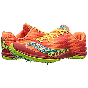 Saucony Women's Kilkenny XC5 Flat W, Vizi Orange/Citron, 9.5 M US