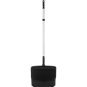 Remco - A Vikan Company 62509 Lobby Dustpan with Broom, Polypropylene/Polyester/Aluminum, 7" X 14" Bin, 37" Handle, Black